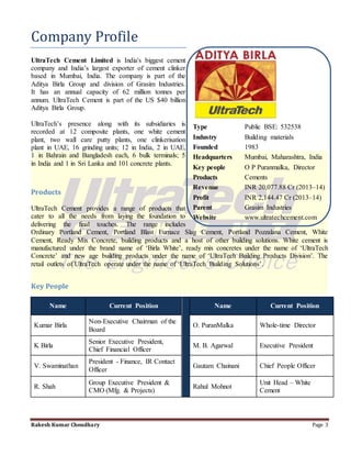 Ultratech Cement_FAM_Rakesh Choudhary_2014220_D | DOCX