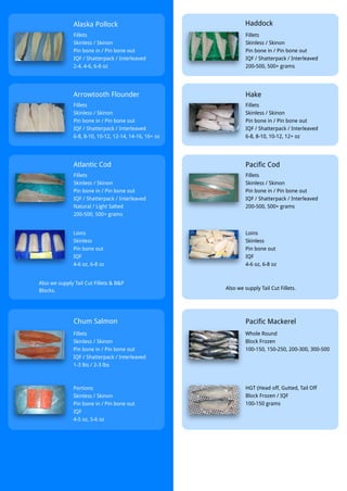 CTLE Seafood, Inc. Catalogue/Brochure | PDF