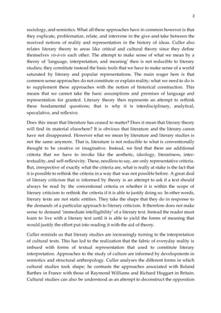 Jonathan Culler on Literary Theory | DOCX