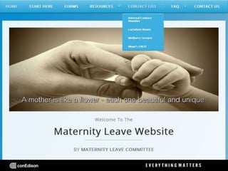 Maternity Leave Website Presentation | PPTX