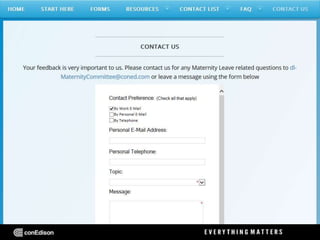 Maternity Leave Website Presentation | PPTX