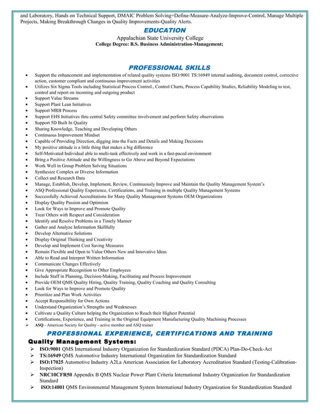 Marty Howard ASQ QM QE Resume 5.doc