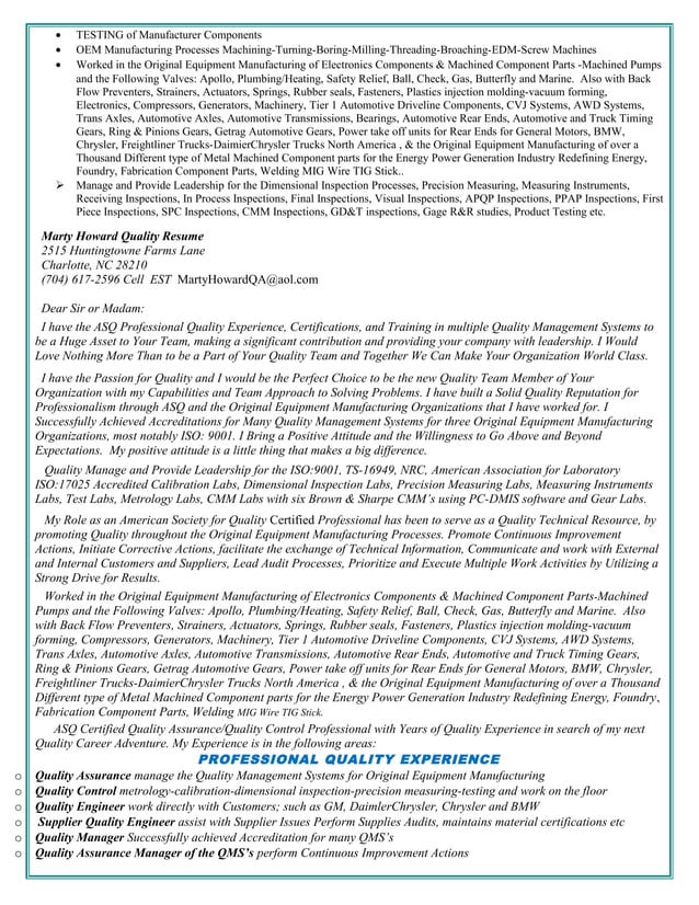 Marty Howard ASQ QM QE Resume 5.doc