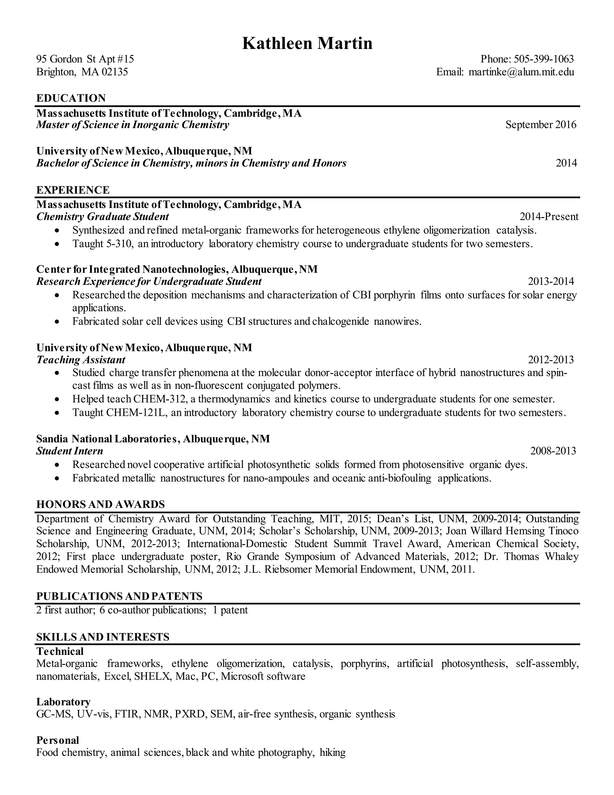 Kathleen Martin Resume1 | DOCX