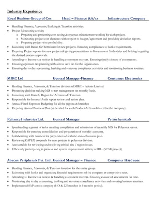 CA_Pravin Bubna_CV | DOCX | Mergers and Acquisitions | Business Banking & Finance