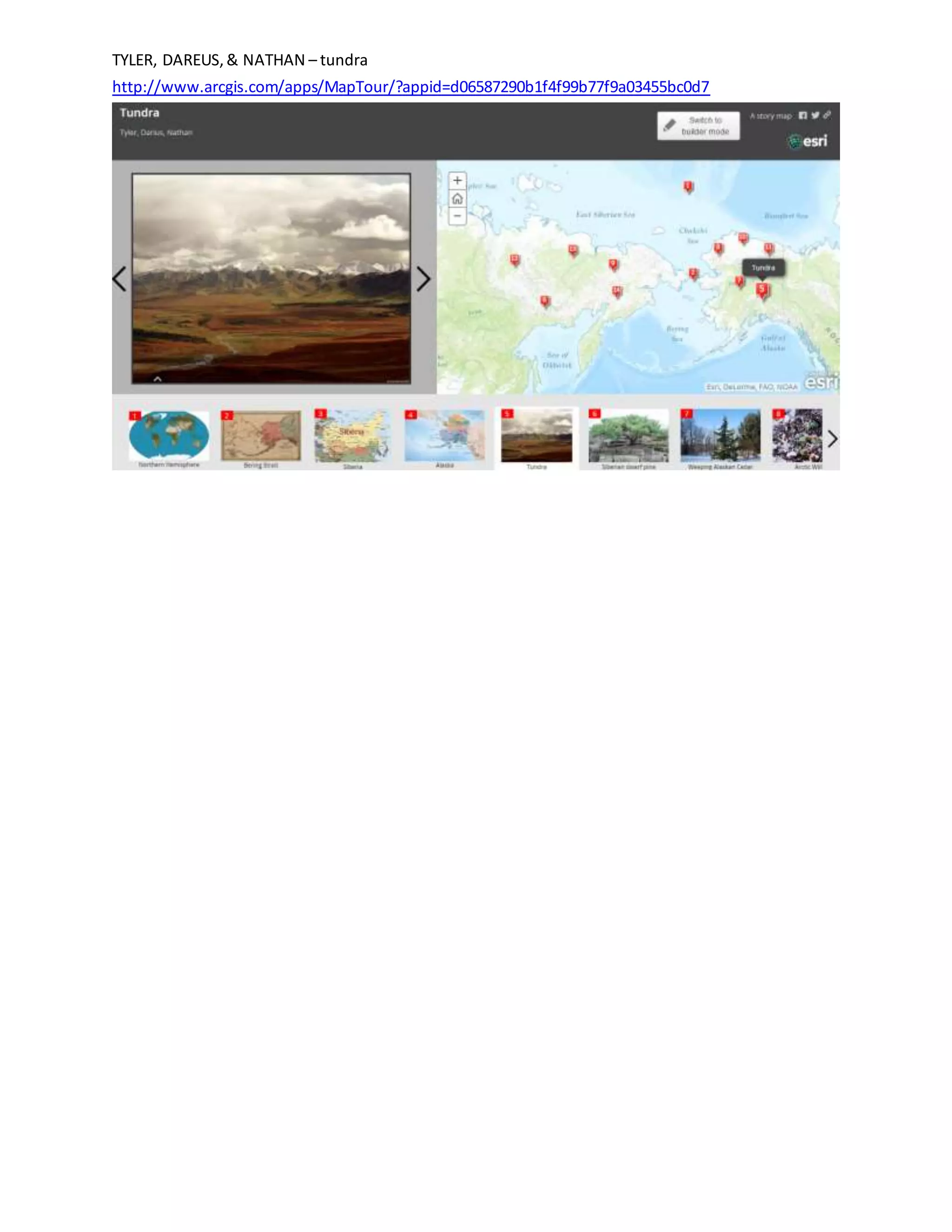 Arcgis biome story maps | DOCX