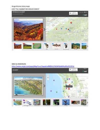 Arcgis biome story maps | DOCX
