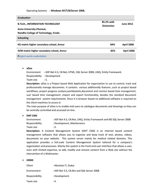 Arunkumar_Profile | PDF