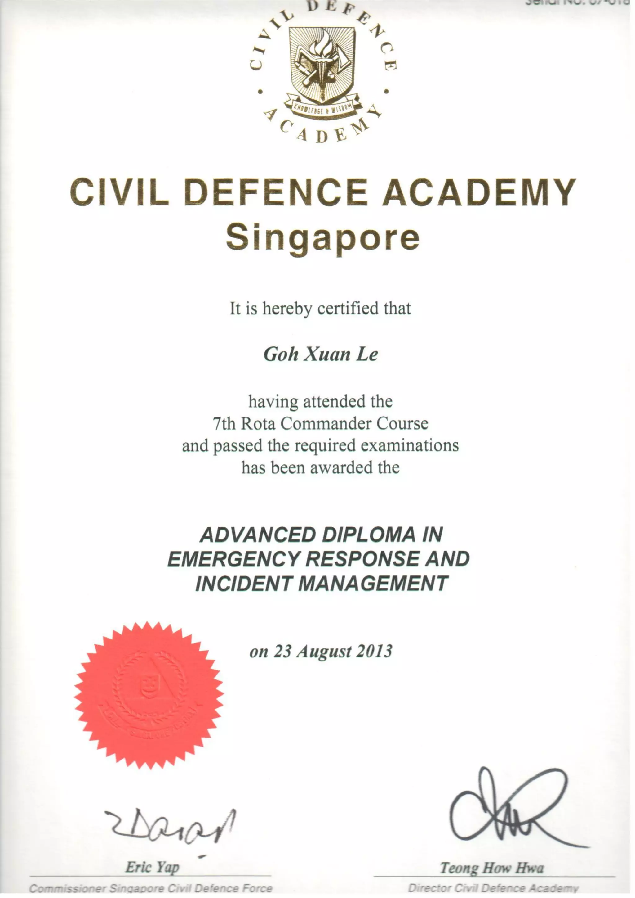 SCDF Advanced Diploma | PDF