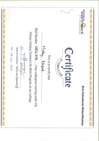 INFOSYS_CAMPUS_TRAINING | PDF