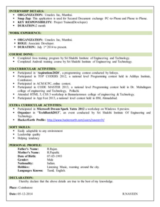 Naveen_R_Resume | DOCX