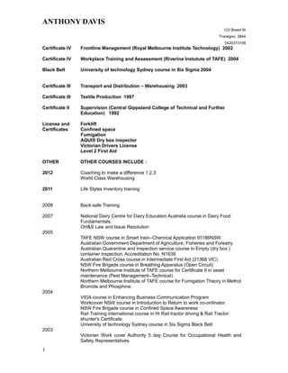 Anthony Davis-Resume 6.5.15