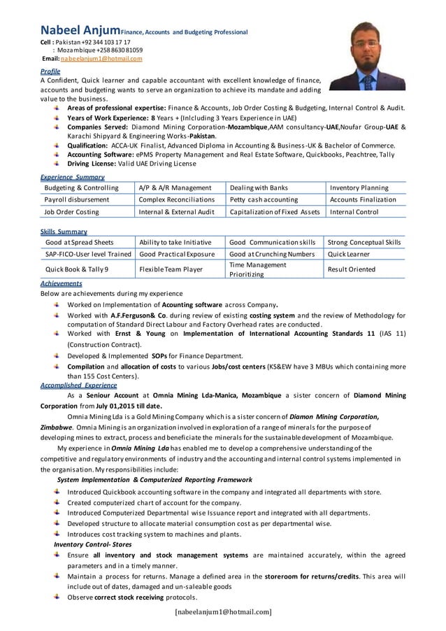 Resume-Nabeel Anjum-Accounts professional | PDF
