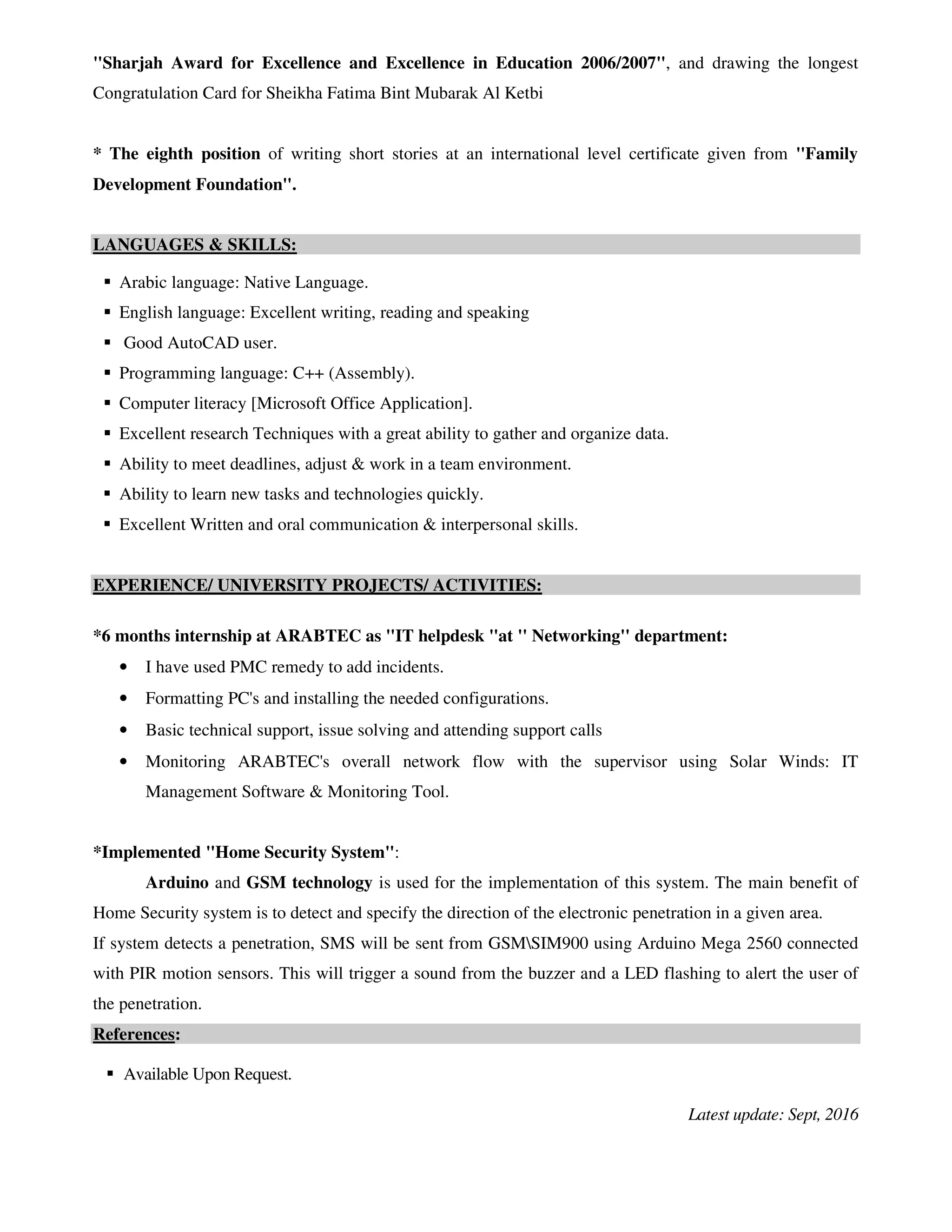 sahar cv updatedv1 | PDF | Education