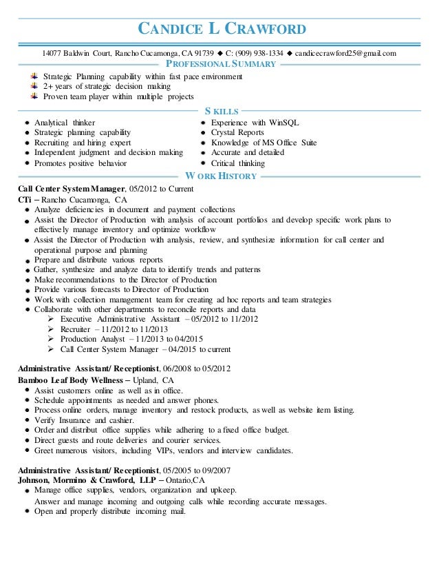 Candice L Crawford Resume