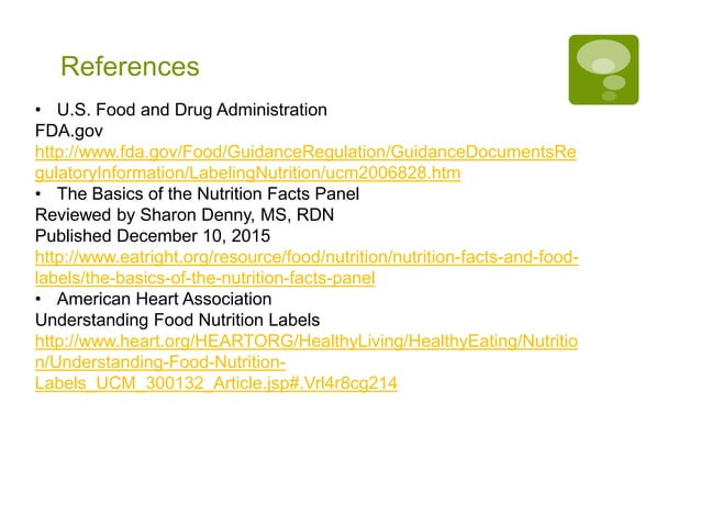 Food Labeling- Melissa Dolan | PPT