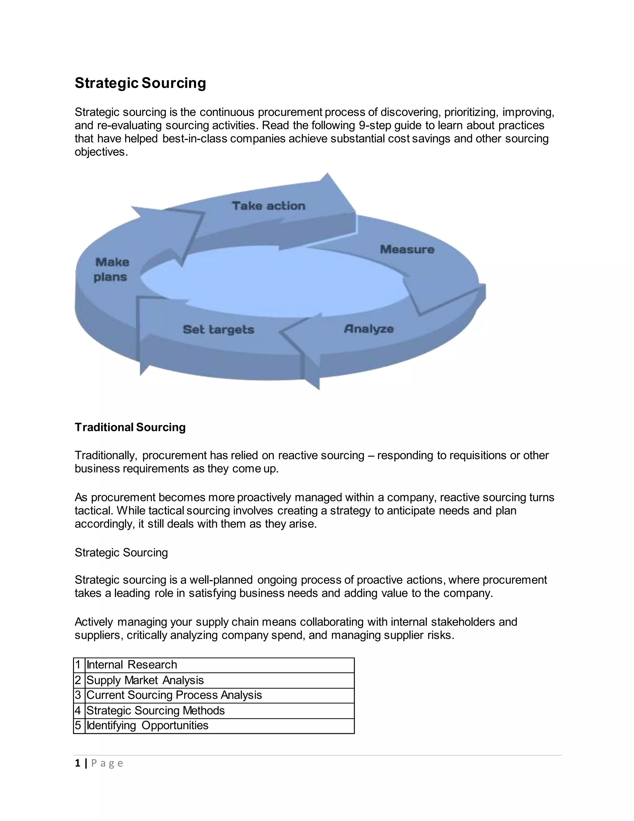 Strategic Sourcing | DOCX