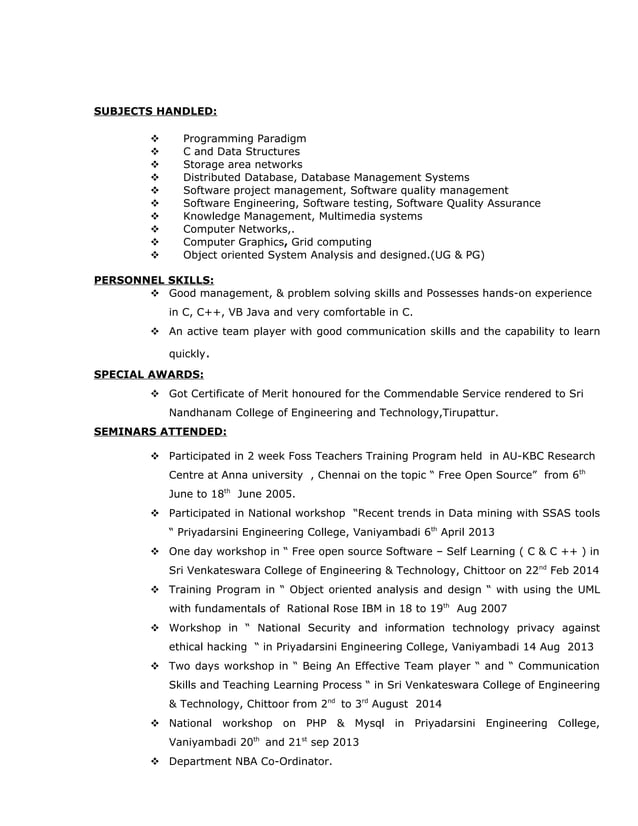 Mr.R.Kumaran Resume new | PDF