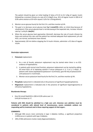 Diabetic Ketoacidosis Management Protocol _Internal Medicine KHC | DOC