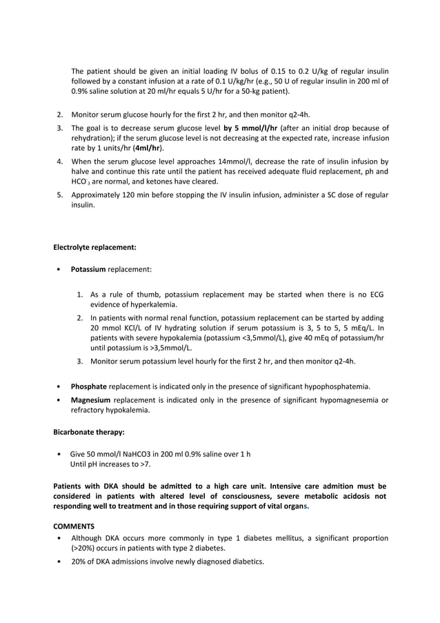 Diabetic Ketoacidosis Management Protocol _Internal Medicine KHC | PDF
