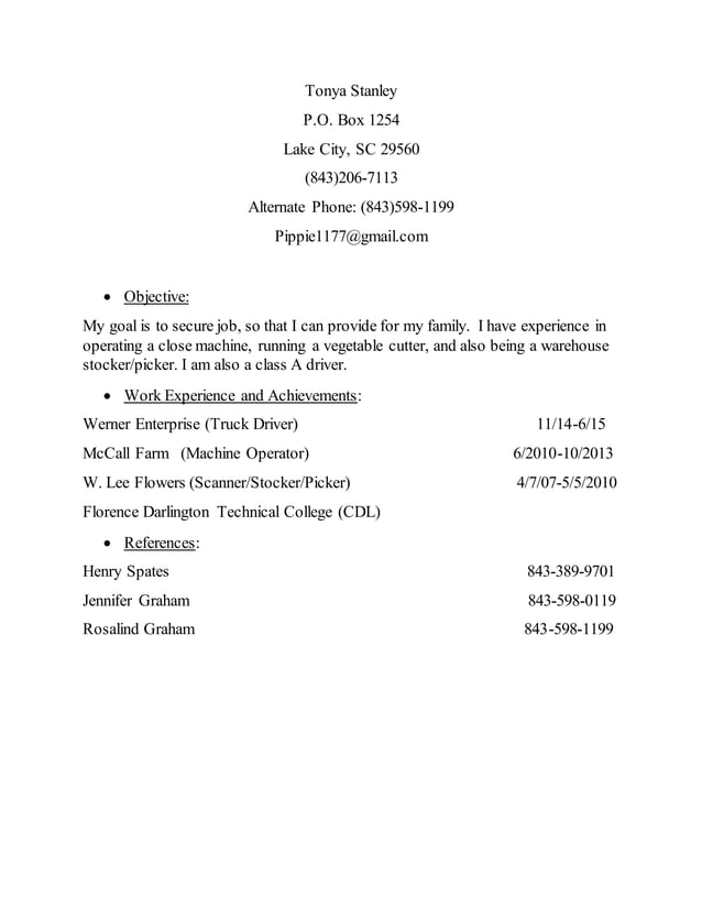Tonya Stanley RESUME | DOCX