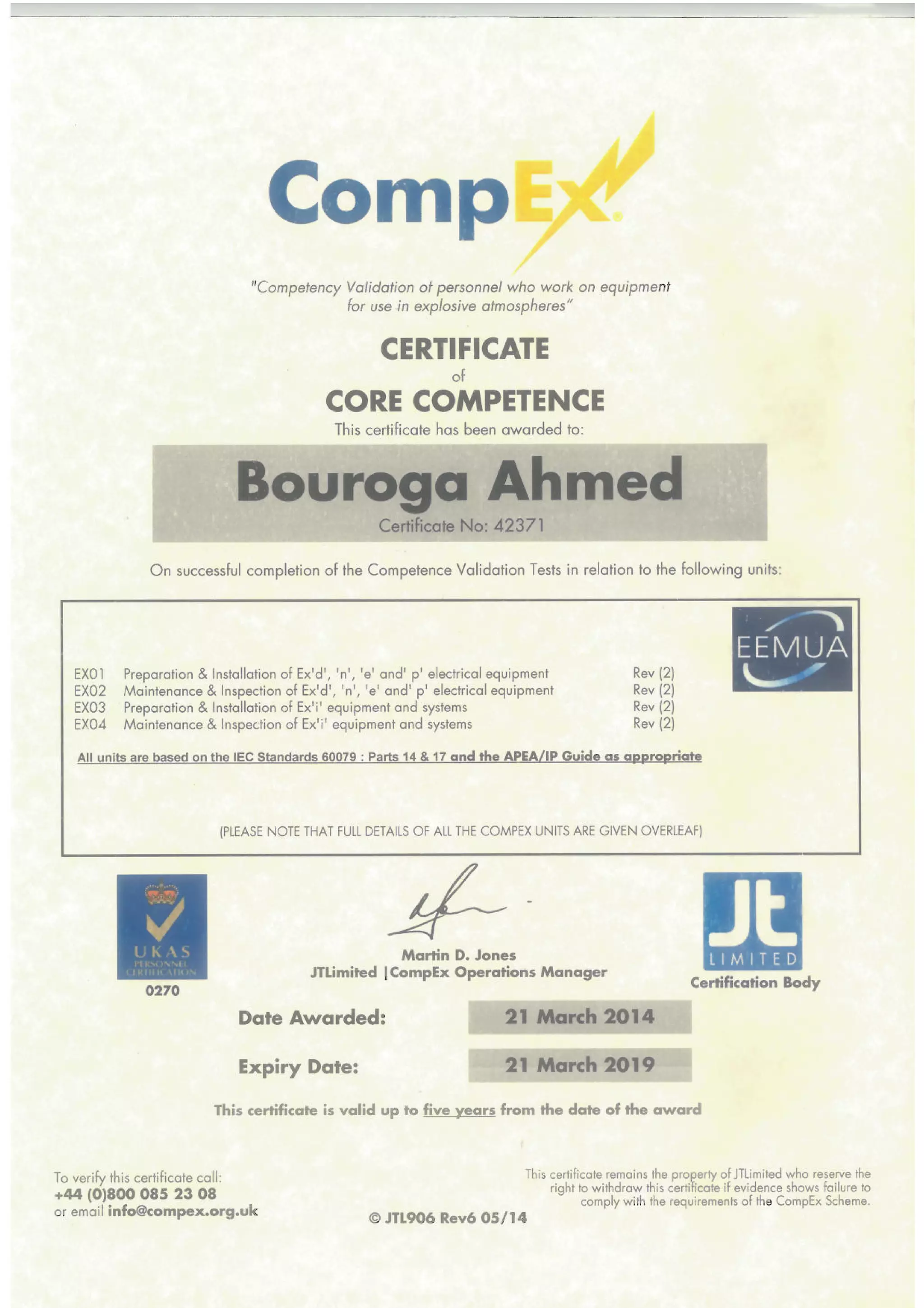 compex certificate | PDF