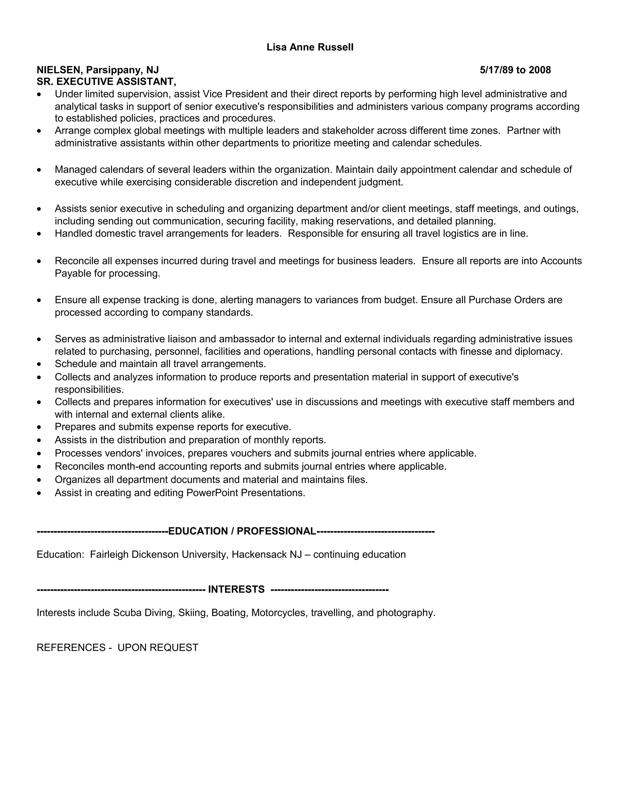 Lisa Anne Russell-RESUME 09.14.15