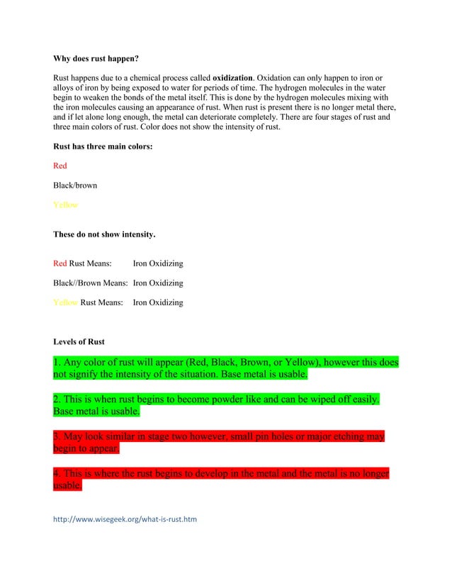 Why does rust happen | PDF
