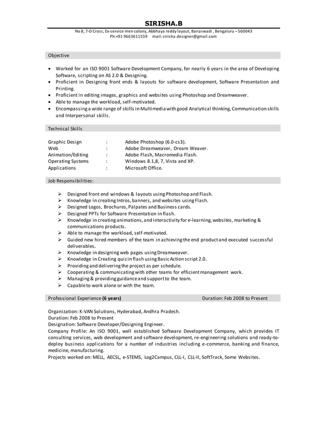 Sirisha Resume09012015 | PDF