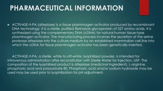 ACTIVASE PRODUCT MONOGRAPH | PPT