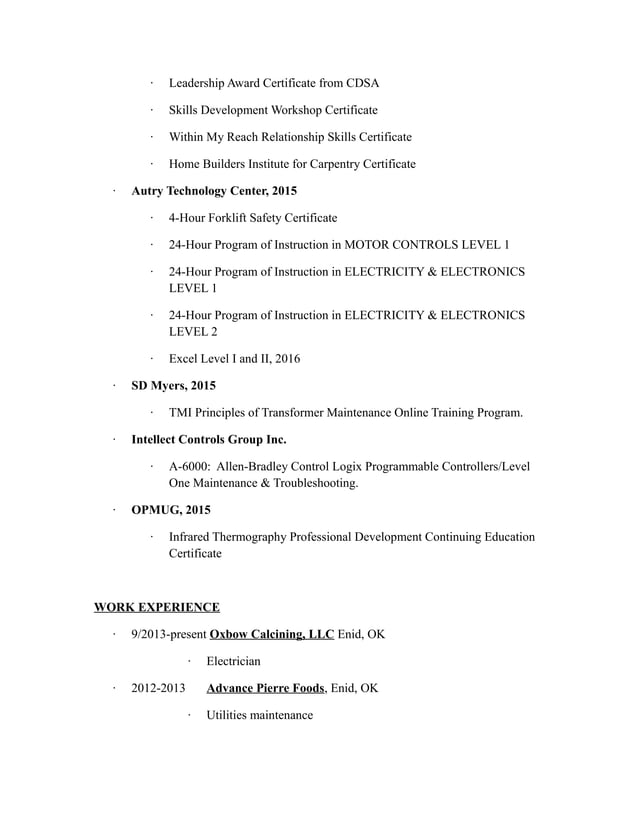 resume 2016 | RTF