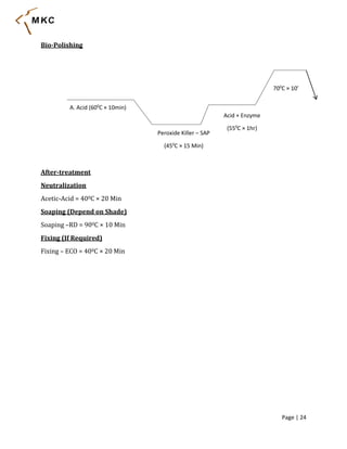 Industrial report on dyeing-finishing section MKCL | PDF
