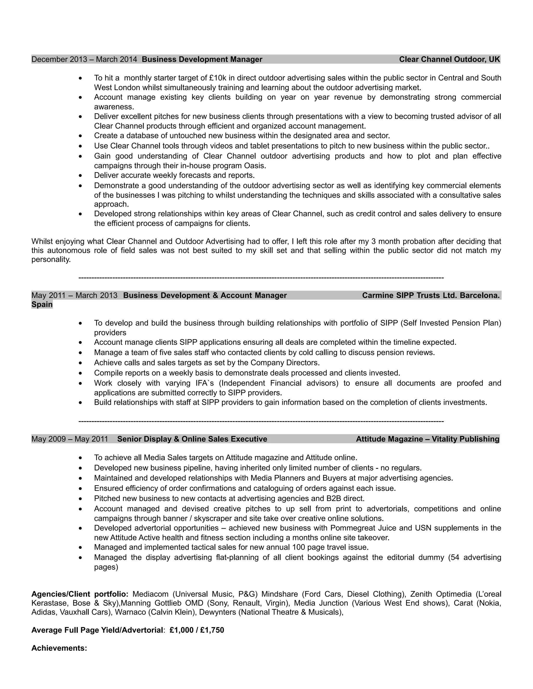 Marcus James CV 2016 | DOC