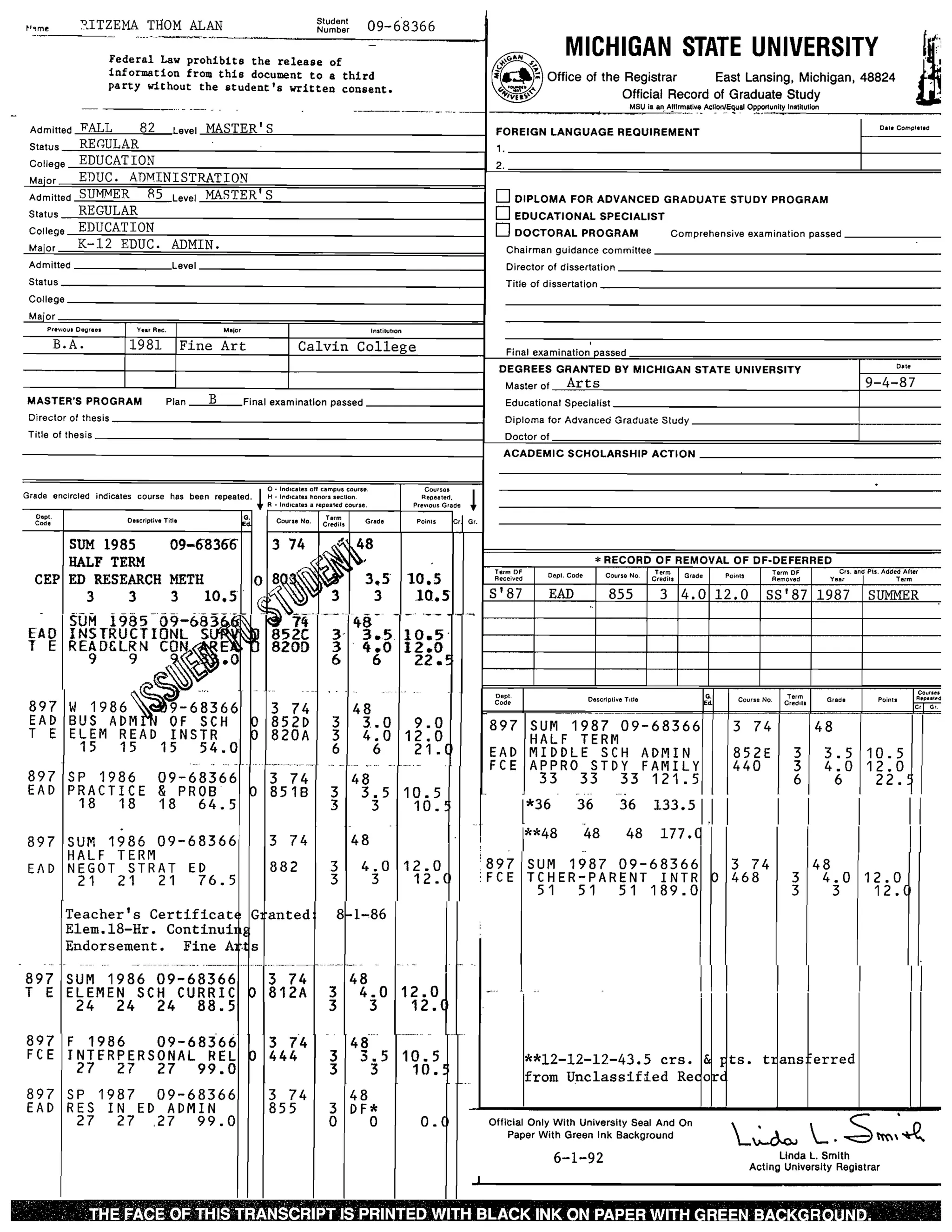 Thom Ritzema transcripts | PDF