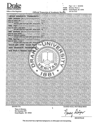 Thom Ritzema transcripts | PDF | College Education | Education