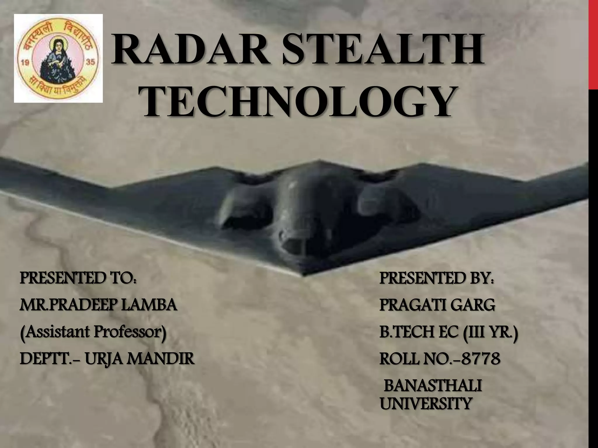 Radar Stealth Technology | PPT