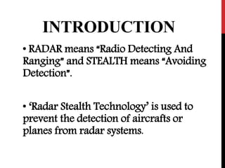 Radar Stealth Technology | PPTX