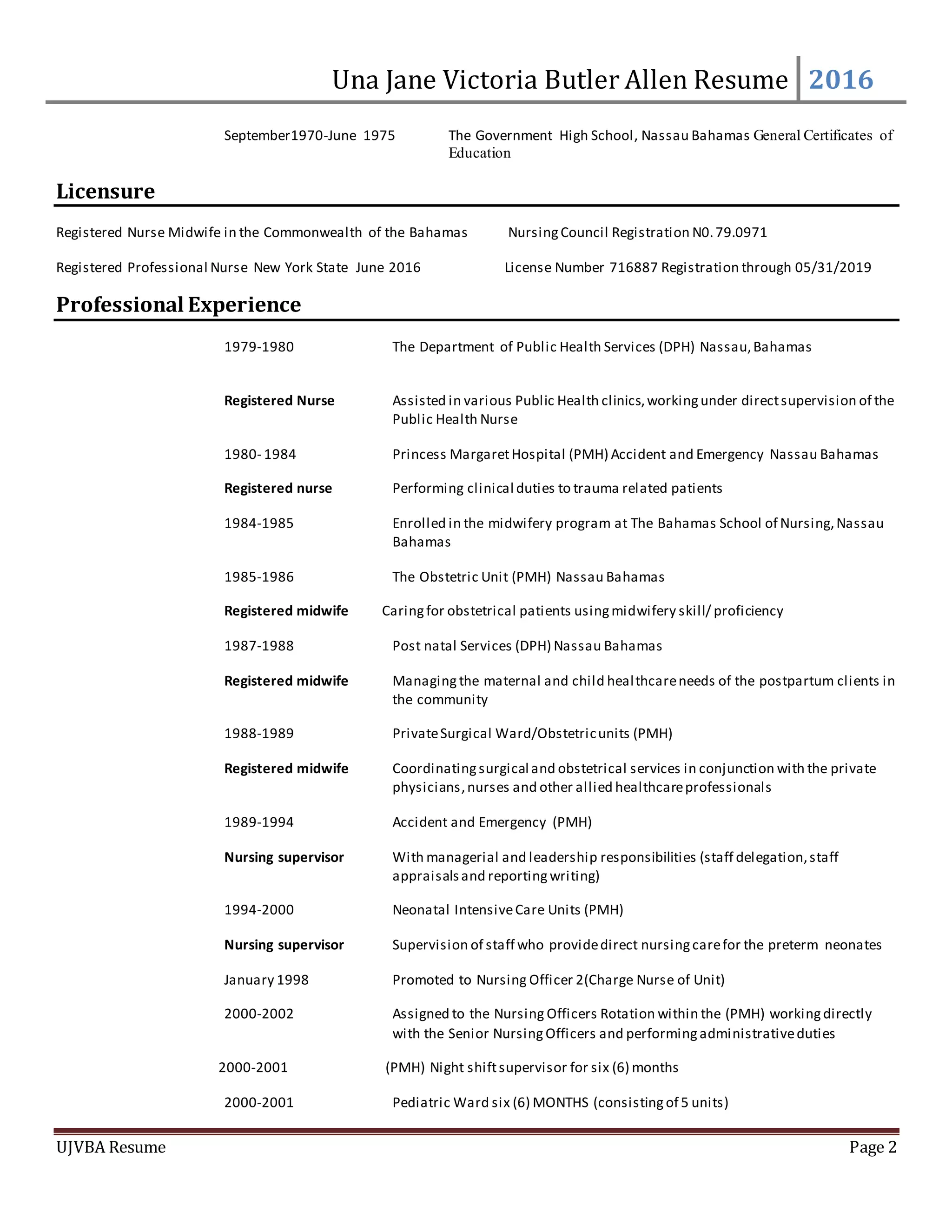 Una Allen Resume | DOCX