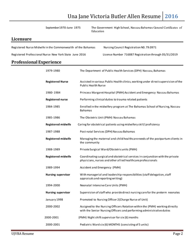 Una Allen Resume | PDF