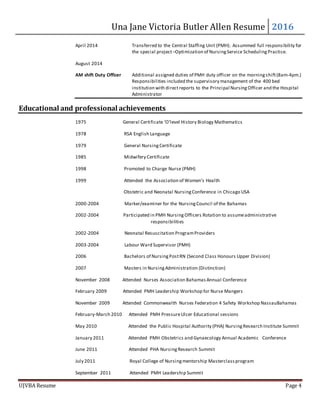 Una Allen Resume | PDF