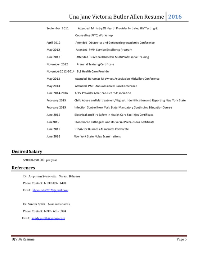 Una Allen Resume | PDF