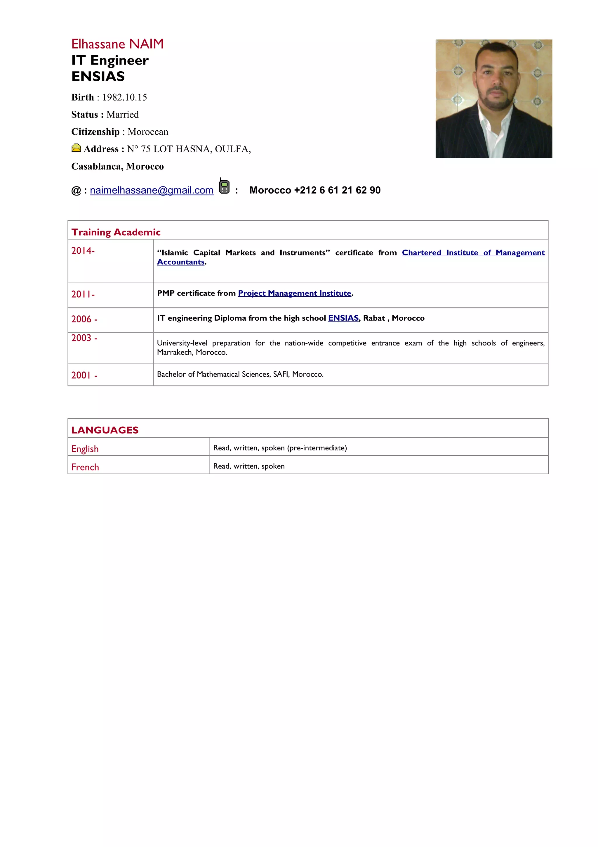 CV-Elhassane-NAIM-EN | PDF