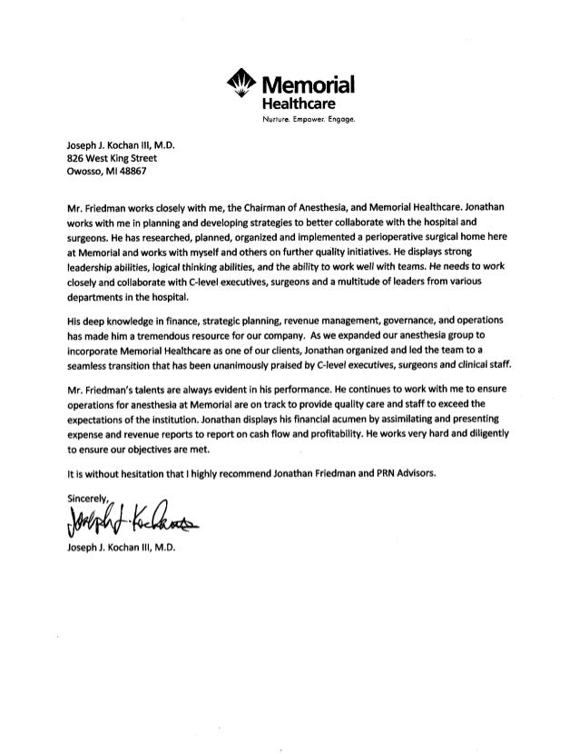 Signed letter from Joe Kochan 12.3.2015