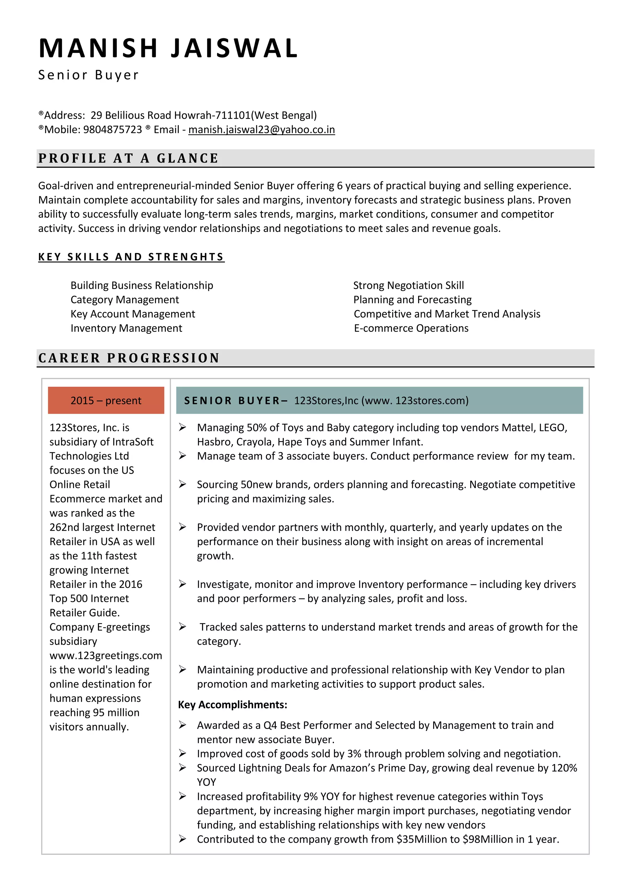 Manish CV | PDF