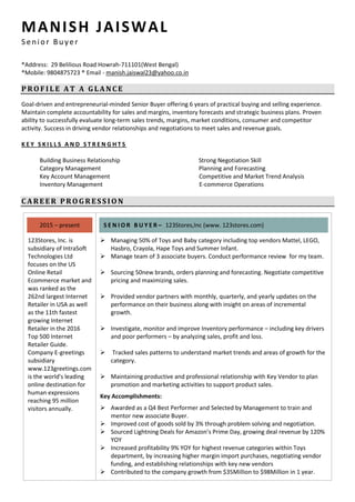 Manish CV | PDF