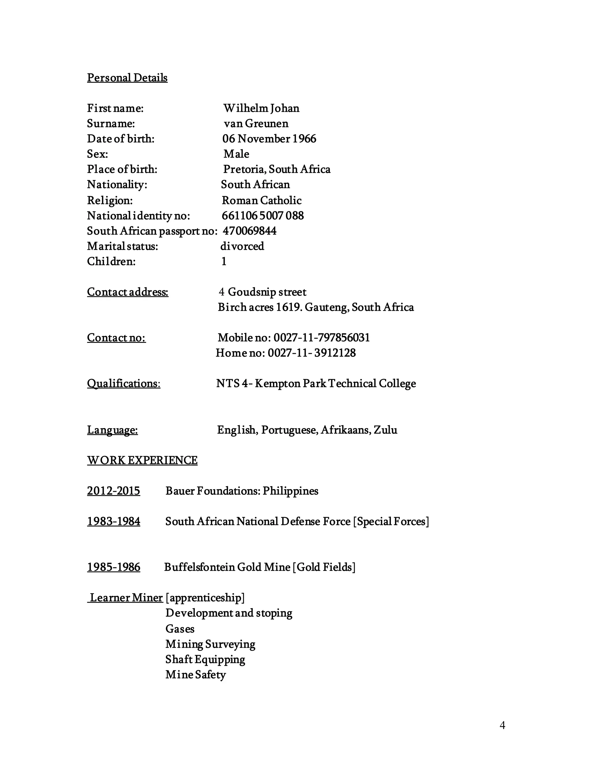 WIMPIE CV FOR ABROAD. | DOCX