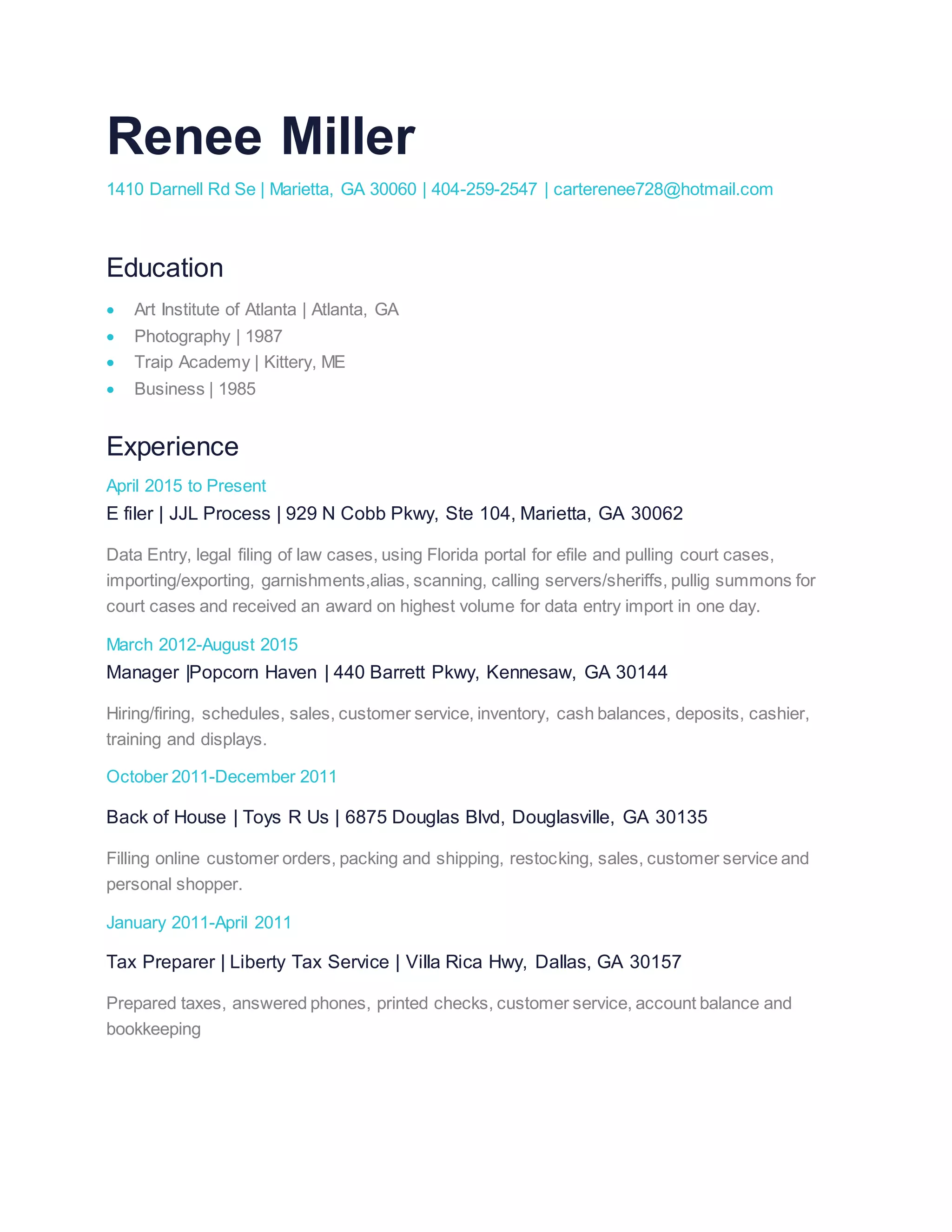 Resume2015 | PDF