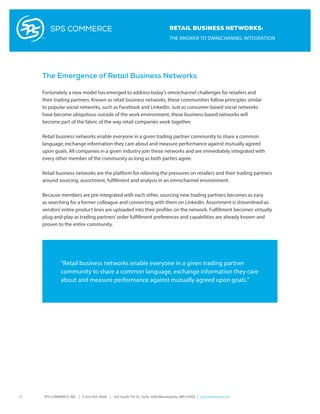 SPS Commerce Omnichannel White Paper | PDF | Retail Industry | Industries