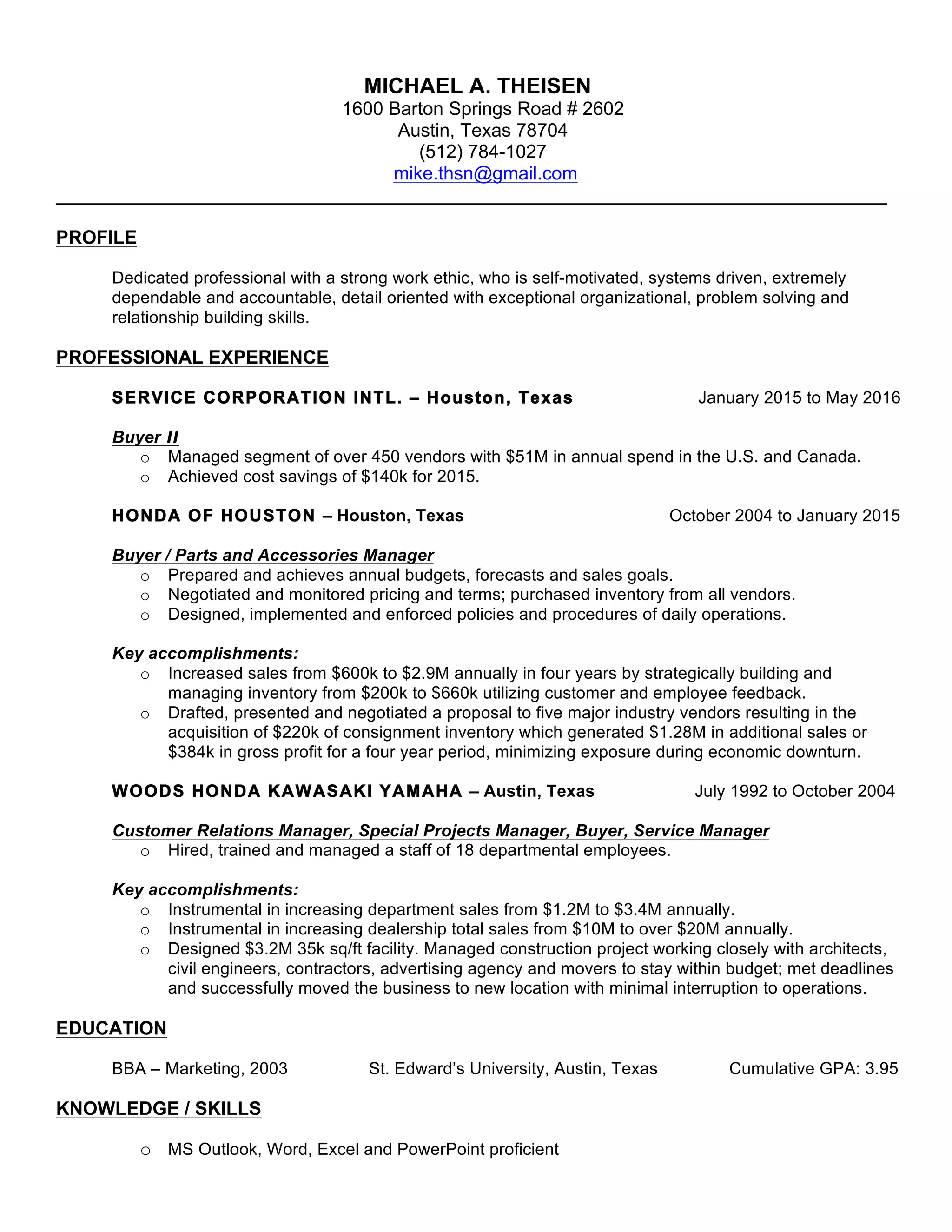 Resume 09-19-16 | PDF