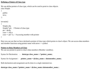 C++ - UNIT_-_IV.pptx which contains details about Pointers | PPTX | Programming Languages ...